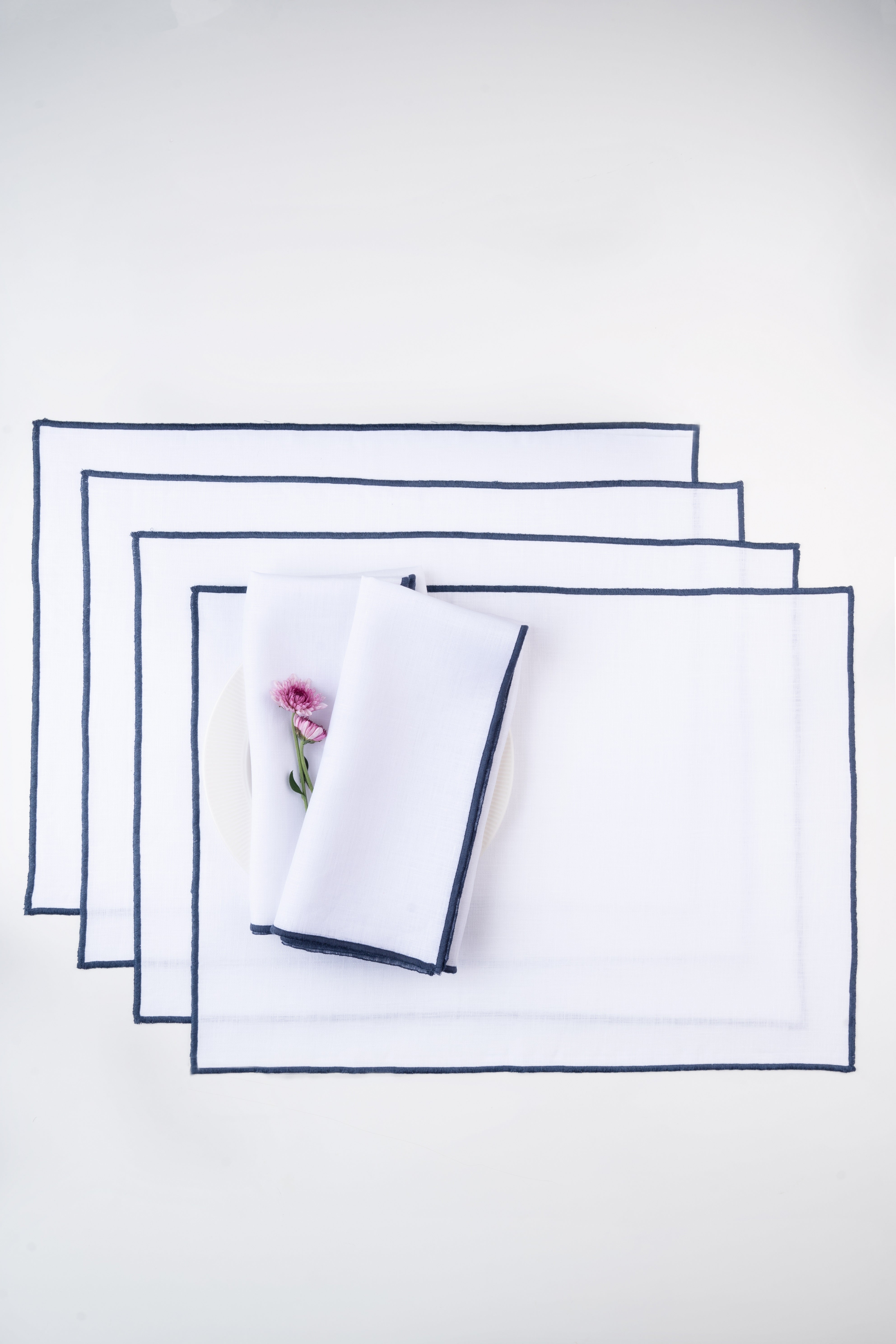 D'Moksha Marrow Edge Placemats | 100% Pure Linen